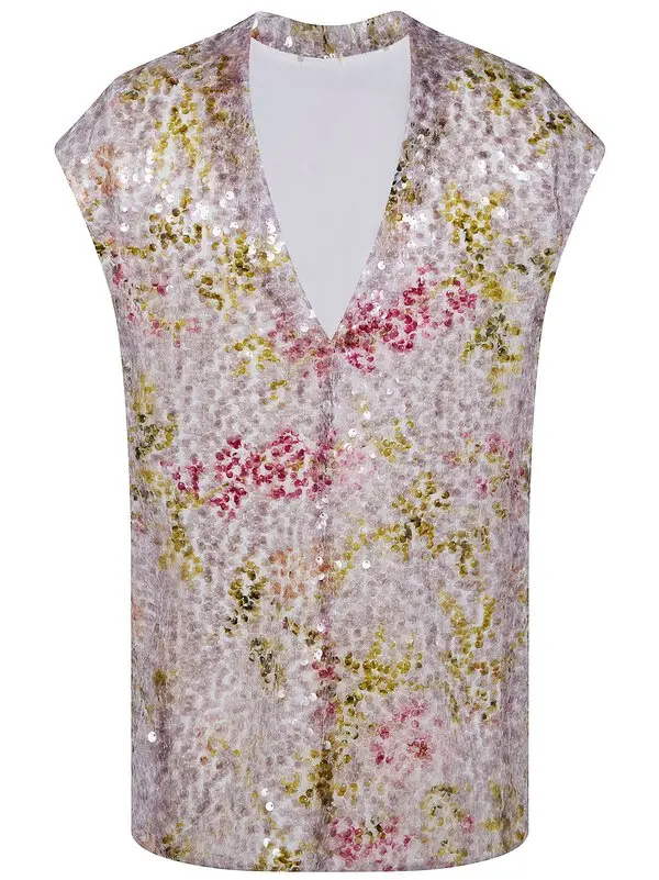 Alberta Ferretti Sequined Printed Shirt