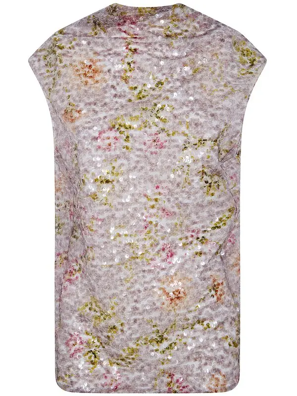 Alberta Ferretti Sequined Printed Shirt