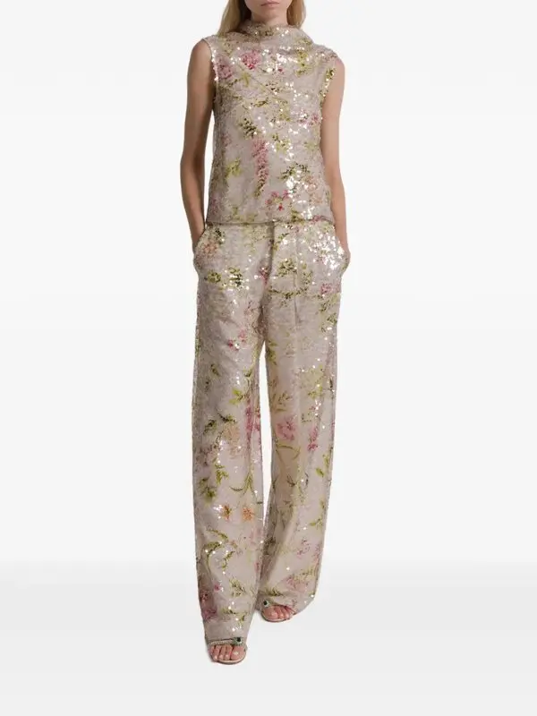 Alberta Ferretti Sequined Printed Shirt