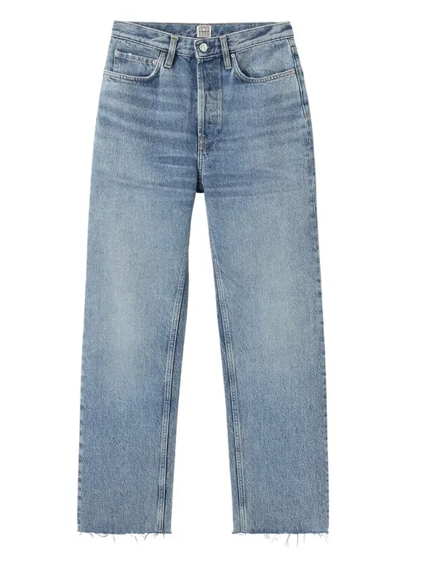 TOTEME Distressed Classic Cut Denim Jeans