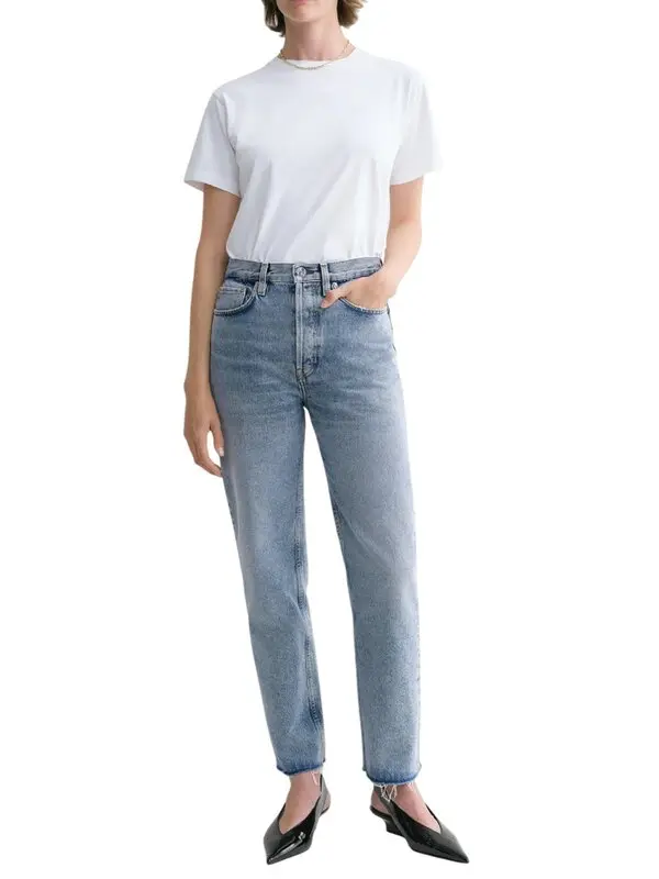 TOTEME Distressed Classic Cut Denim Jeans