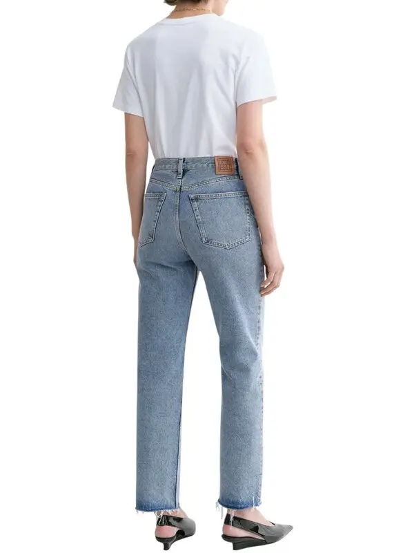 TOTEME Distressed Classic Cut Denim Jeans
