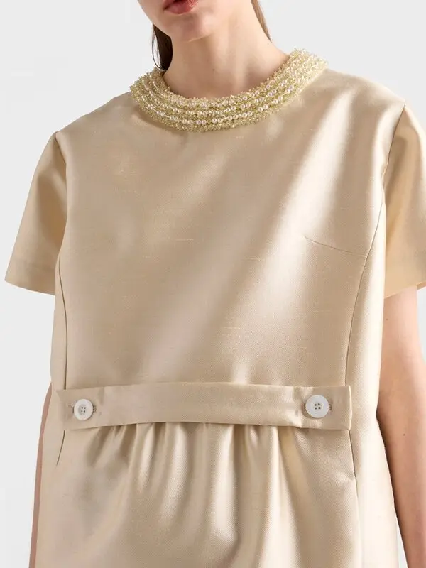 Prada Embroidered Sablé Dress