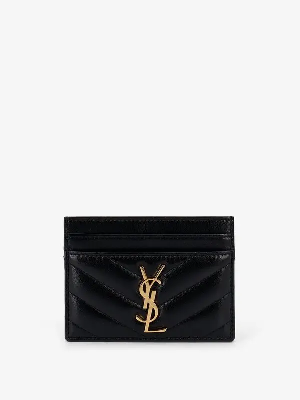 Saint Laurent Cassandre Leather Card Holder - Multicolor