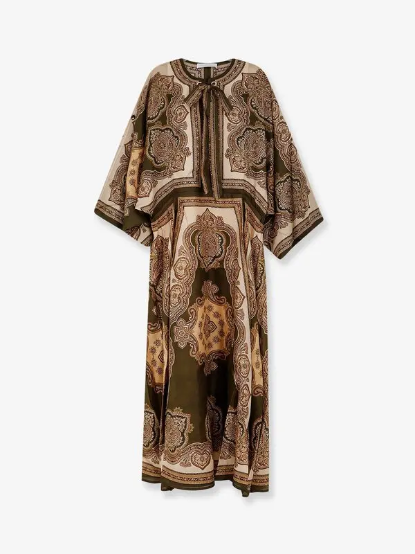 Zimmermann Mahon Silk Tunic Dress With Print - Multicolor