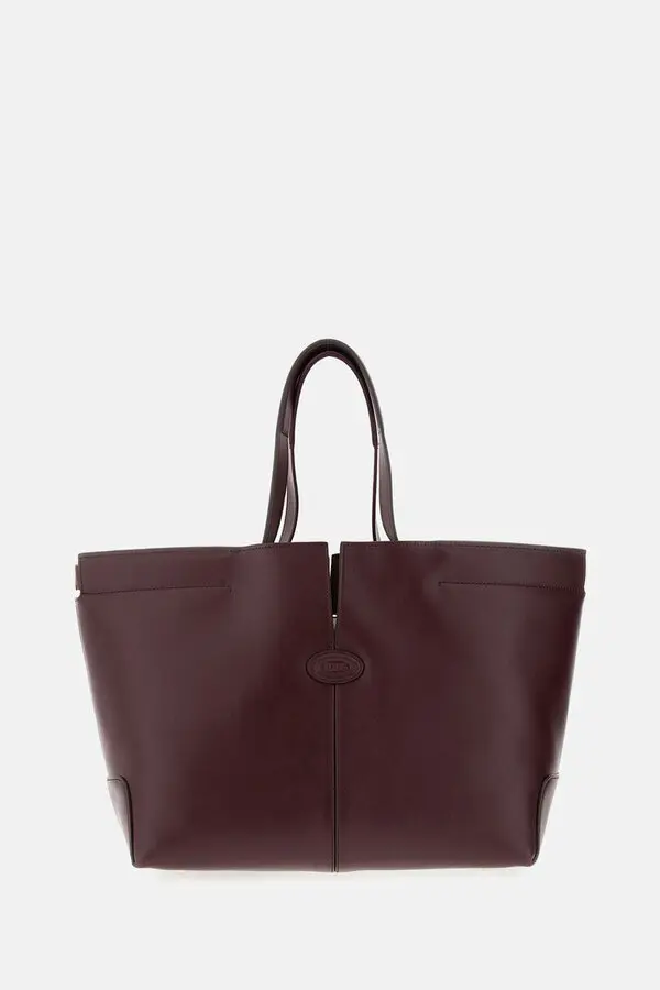 TOD'S Calfskin Shopping Tote Bag - Multicolor