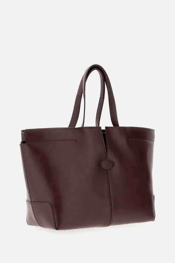 TOD'S Calfskin Shopping Tote Bag - Multicolor