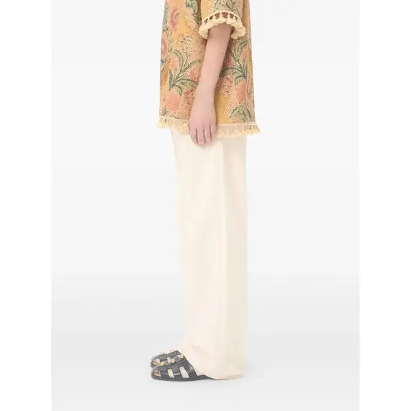 Valentino Garavani Cotton Straight-leg Jeans - Cream