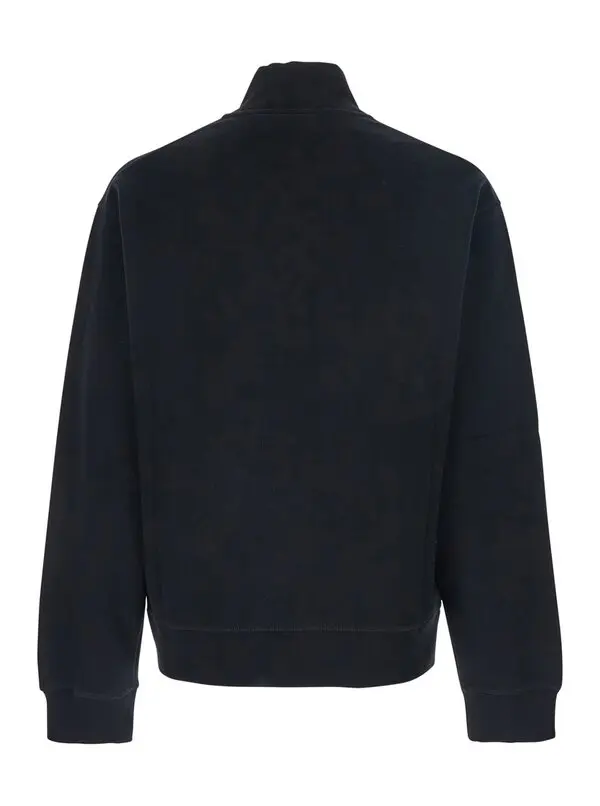 Dsquared2 Cotton High Neck Half-zip Sweatshirt With Lettering Logo - Multicolor