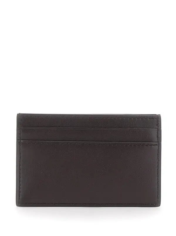 Gucci Card Holder With Horsebit On The Front In Leather For - Brown