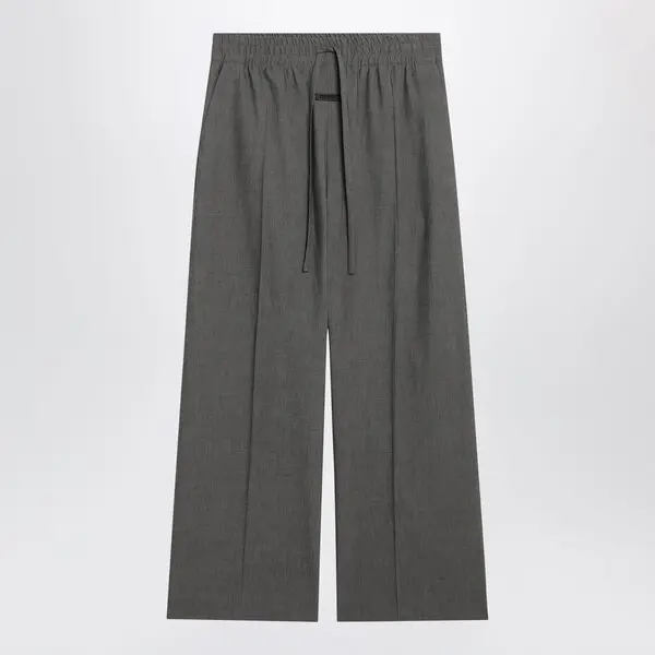 Fear Of God Grey Wide-leg Wool Blend Trousers - Gray