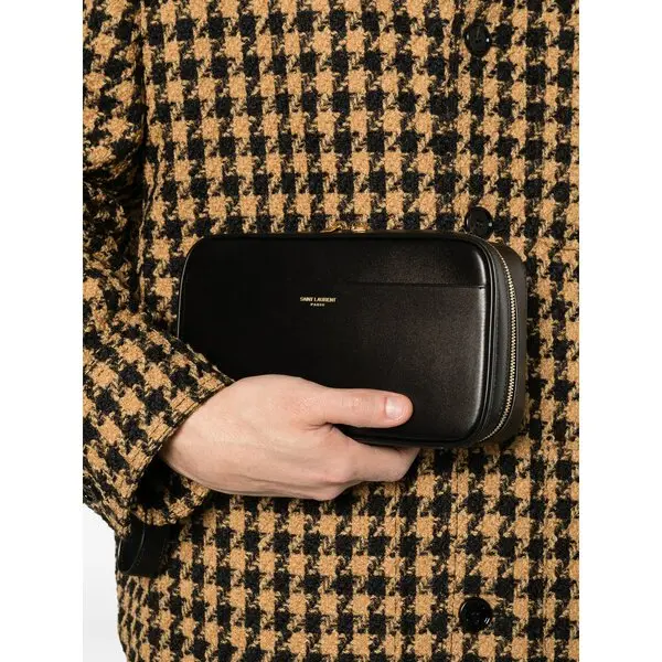 Saint Laurent Leather Wash Bag