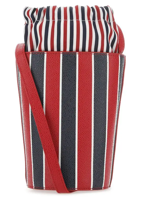 Thom Browne Printed Leather Mini Bucket Bag - Multicolor