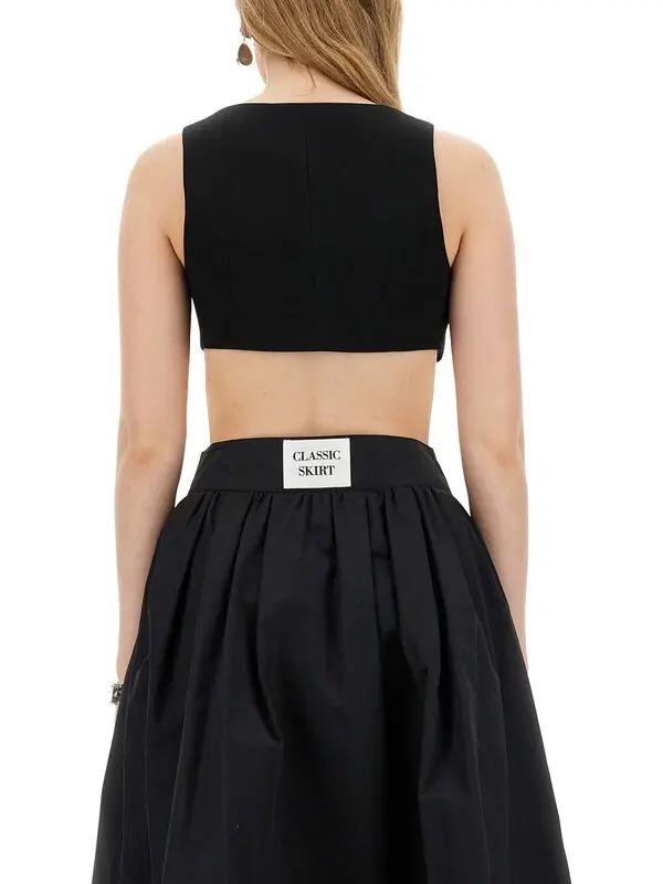 Moschino Embellished Feather Vest - Black
