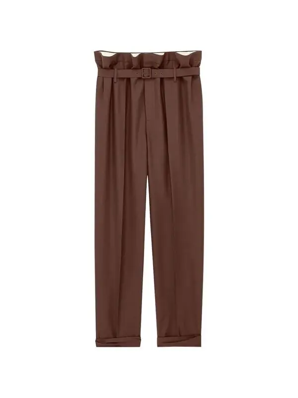 Saint Laurent Wool Belted Trousers