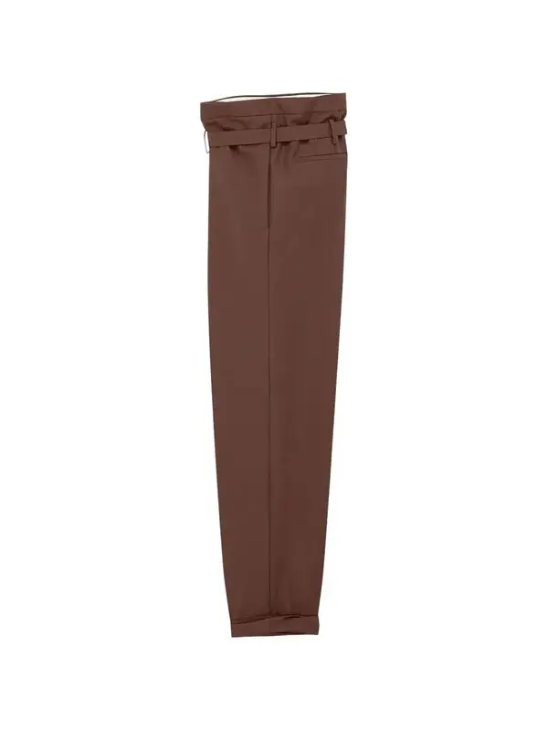 Saint Laurent Wool Belted Trousers