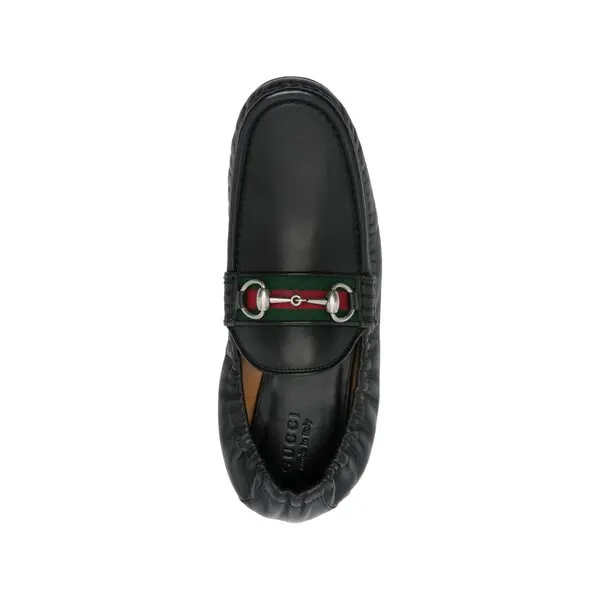 Gucci Leather Horsebit Loafers - Black