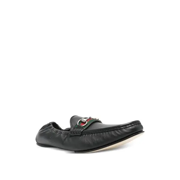 Gucci Leather Horsebit Loafers - Black