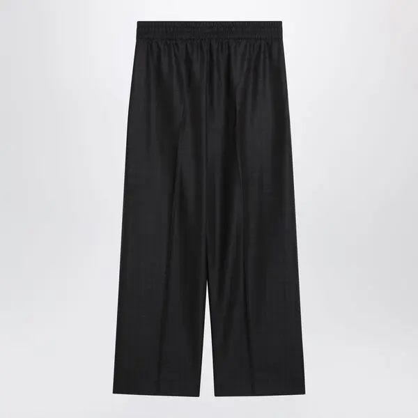 Fear Of God Dark Grey Striped Wool Wide-leg Trousers