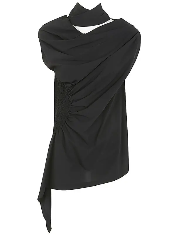 Issey Miyake Eye Of The Bean" Asymmetrical Draped Shirt