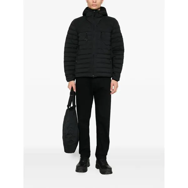 Stone Island Padded Hooded Jacket - Black