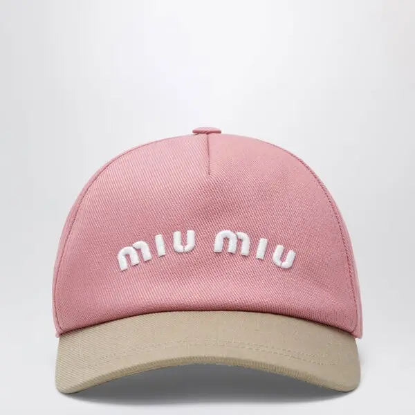 Miu Miu Cotton Drill Baseball Cap - Pink
