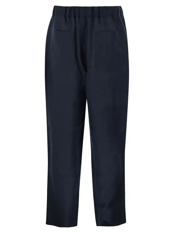 Kiton Tailored Linen Drawstring Trousers