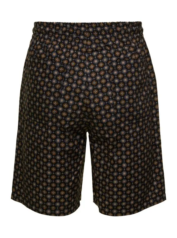 A.p.c. Vincent Bermuda Shorts With All-over Print - Multicolor