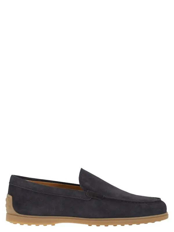 TOD'S Suede Leather Slipper Moccasins - Blue
