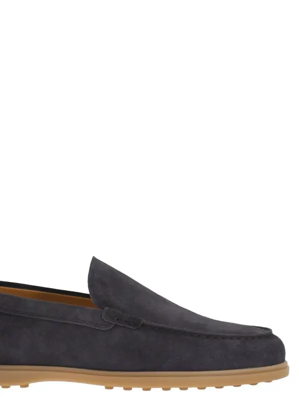 TOD'S Suede Leather Slipper Moccasins - Blue
