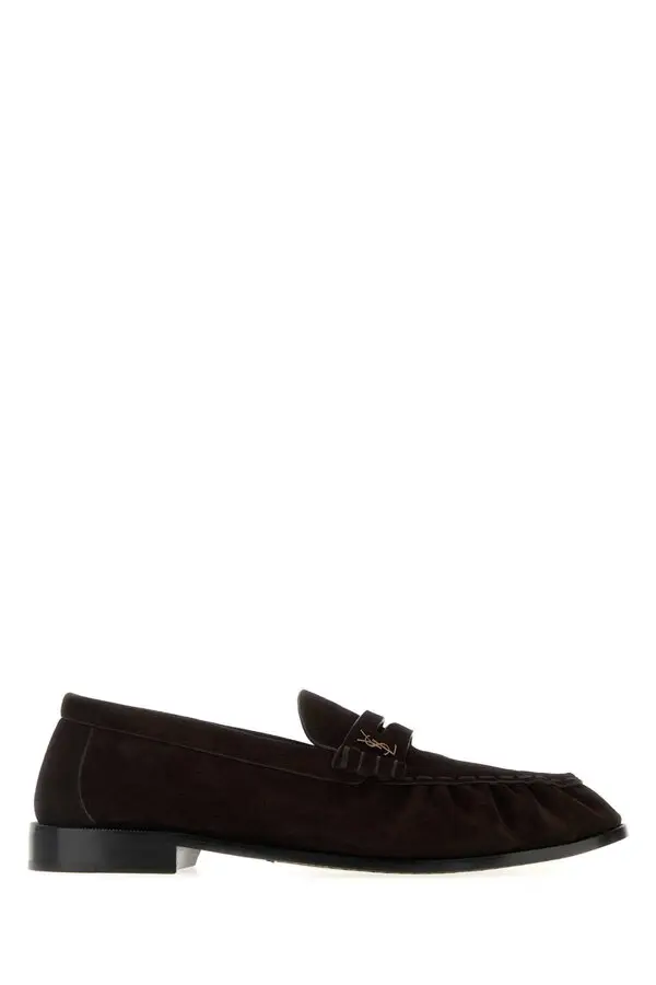 Saint Laurent Suede Loafers - Brown