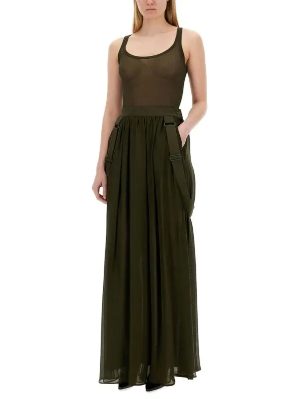 Max Mara Bastia Silk Ribbed Tank - Green