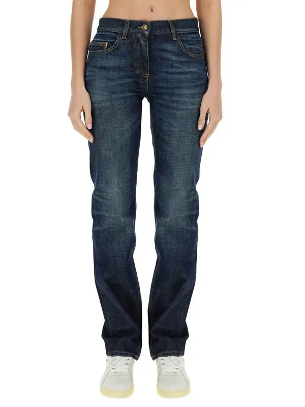 Palm Angels Straight Leg Jeans - Blue