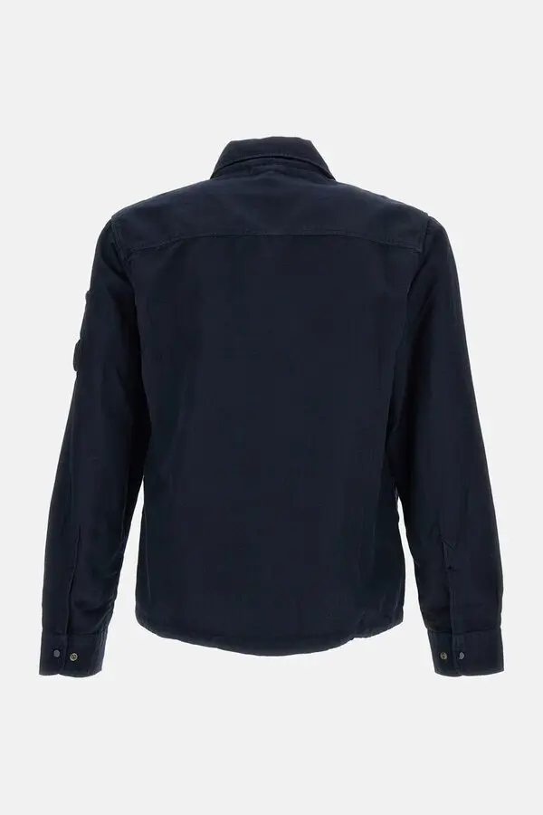 C.P. COMPANY Overshirt With Zip In Organic Gabardine - Multicolor