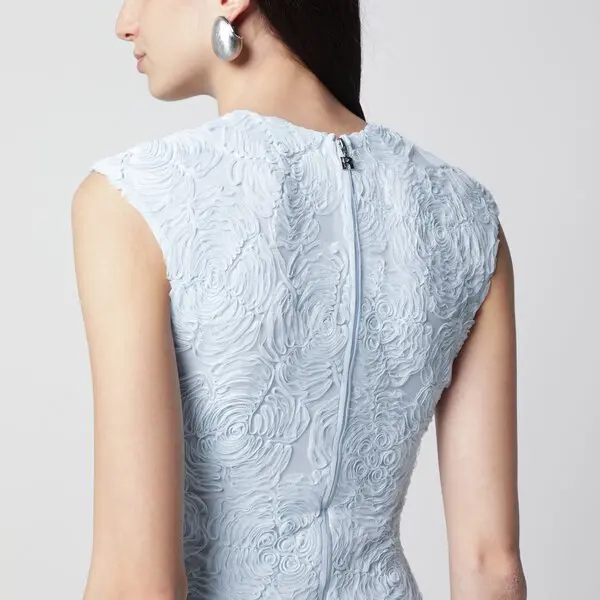 ROTATE BY BIRGER CHRISTENSEN Floral Textured Mesh Mini Dress