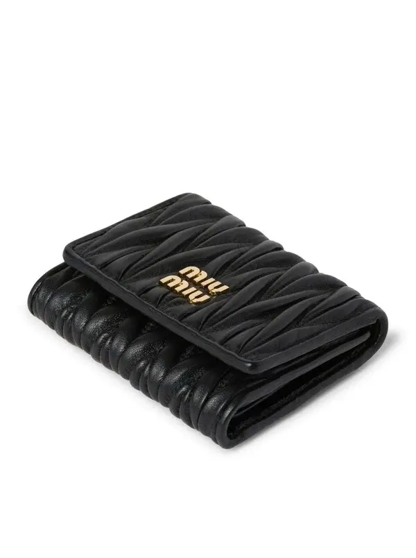 Miu Miu Small Wallet In Nappa Matelasse - Multicolor