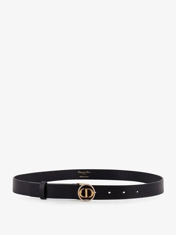 Dior 30 Montaigne Leather Belt With Rhinestones - Multicolor