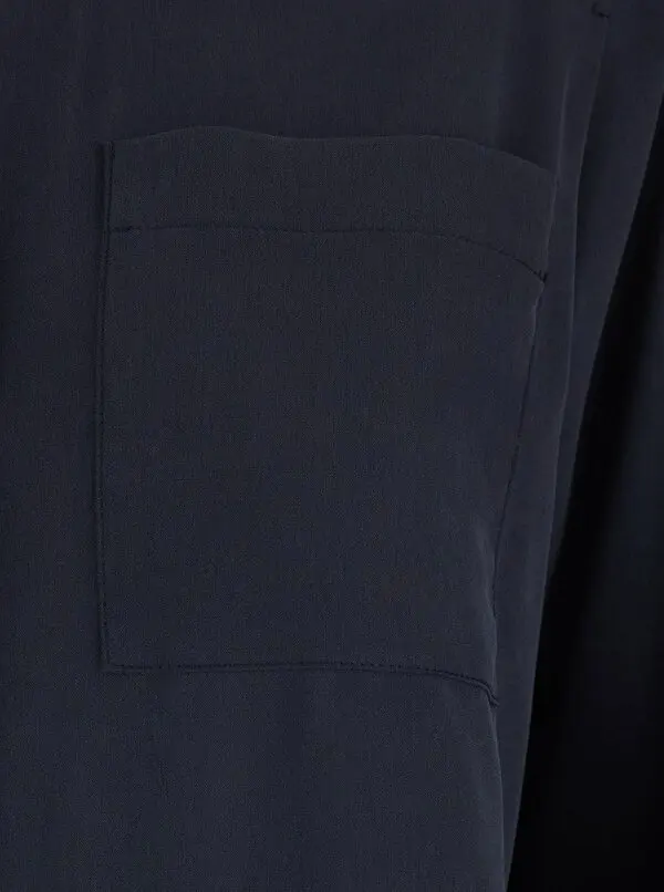 Max Mara Silk Long-sleeved Shirt With Applied Pocket - Multicolor