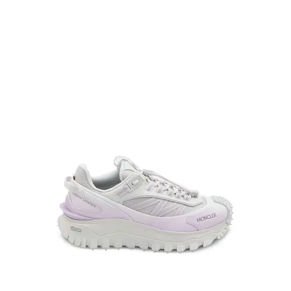 Moncler Grey Mesh Trainers - Gray