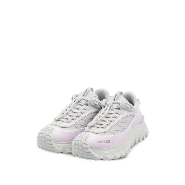 Moncler Grey Mesh Trainers - Gray