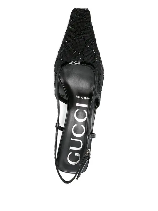 Gucci Crystal Embellished Slingback Pumps - Multicolor