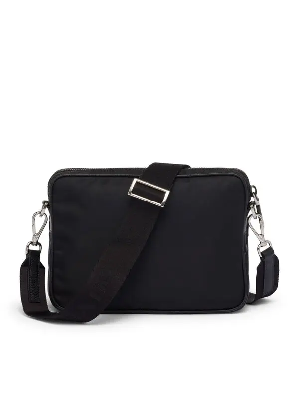 Prada Re-nylon And Saffiano Shoulder Bag - Black