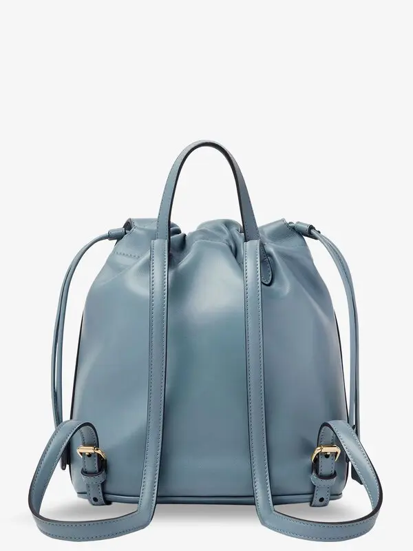 Fendi Leather Backpack With Metal Ff Logo Detail - Multicolor