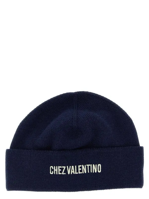 Valentino Garavani Knitted Beanie - Blue