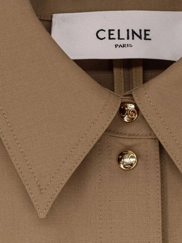 Celine Wool Shirt Dress - Cream