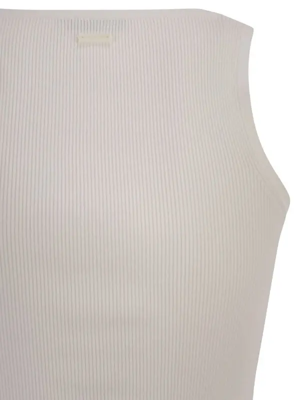 Max Mara Ribbed Sleeveless Top - White