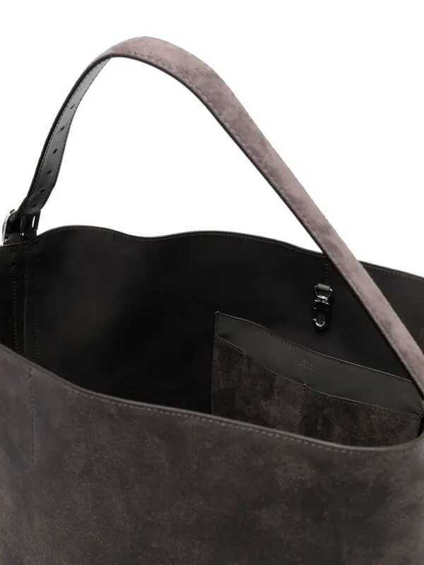 TOTEME Belted Suede Leather Tote