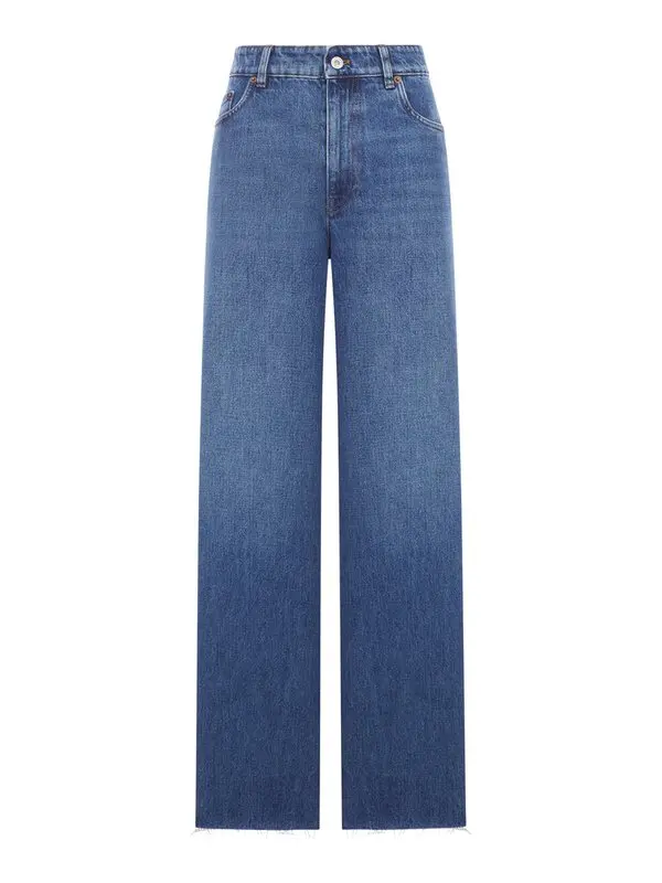 Miu Miu Five-pocket Washed Denim Trousers - Blue