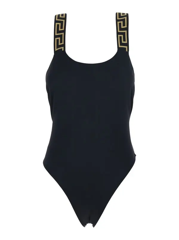 Versace One-piece Swimsuit With Greca Detail - Multicolor