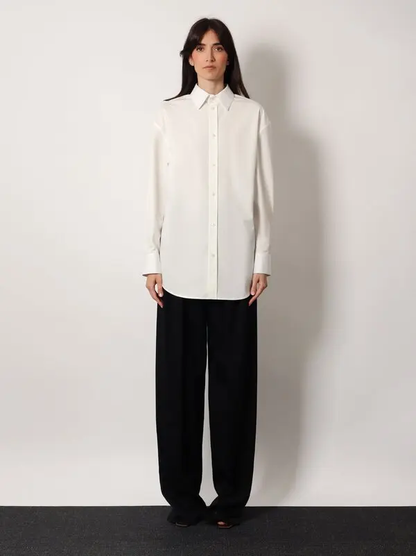 Saint Laurent Certified Cotton Shirt With Monogram Embroidery - Multicolor
